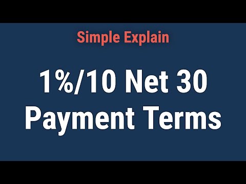 What Does 1%/10 Net 30 Mean in a Bill's Payment Terms?