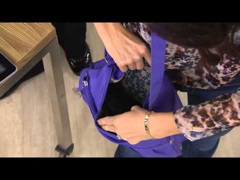 Travelon Crinkle Shoulder Bag with RFID Blocking Wallet with Pat James-Dementri