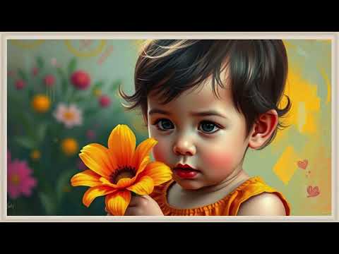Child Holding Flower - TV Art - Screensaver - Wallpaper - Frame Art - 4K