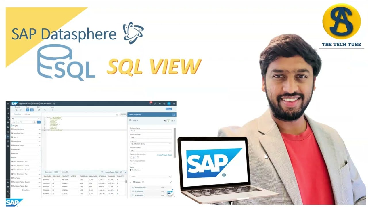 09. SQL View | Data Builder | SAP Datasphere #sap #datawarehouse #analysis #data