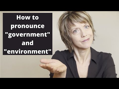 How to pronounce "government" and "environment"