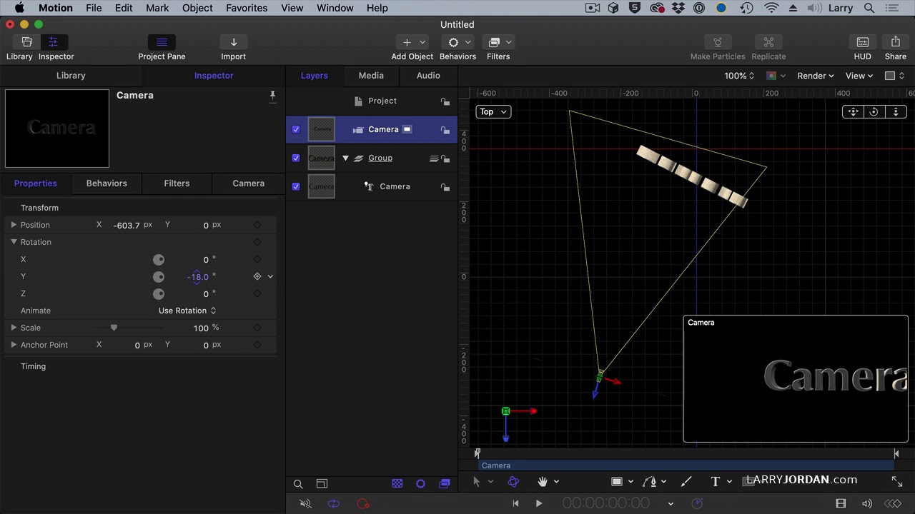 Add a Camera in Apple Motion 5.5