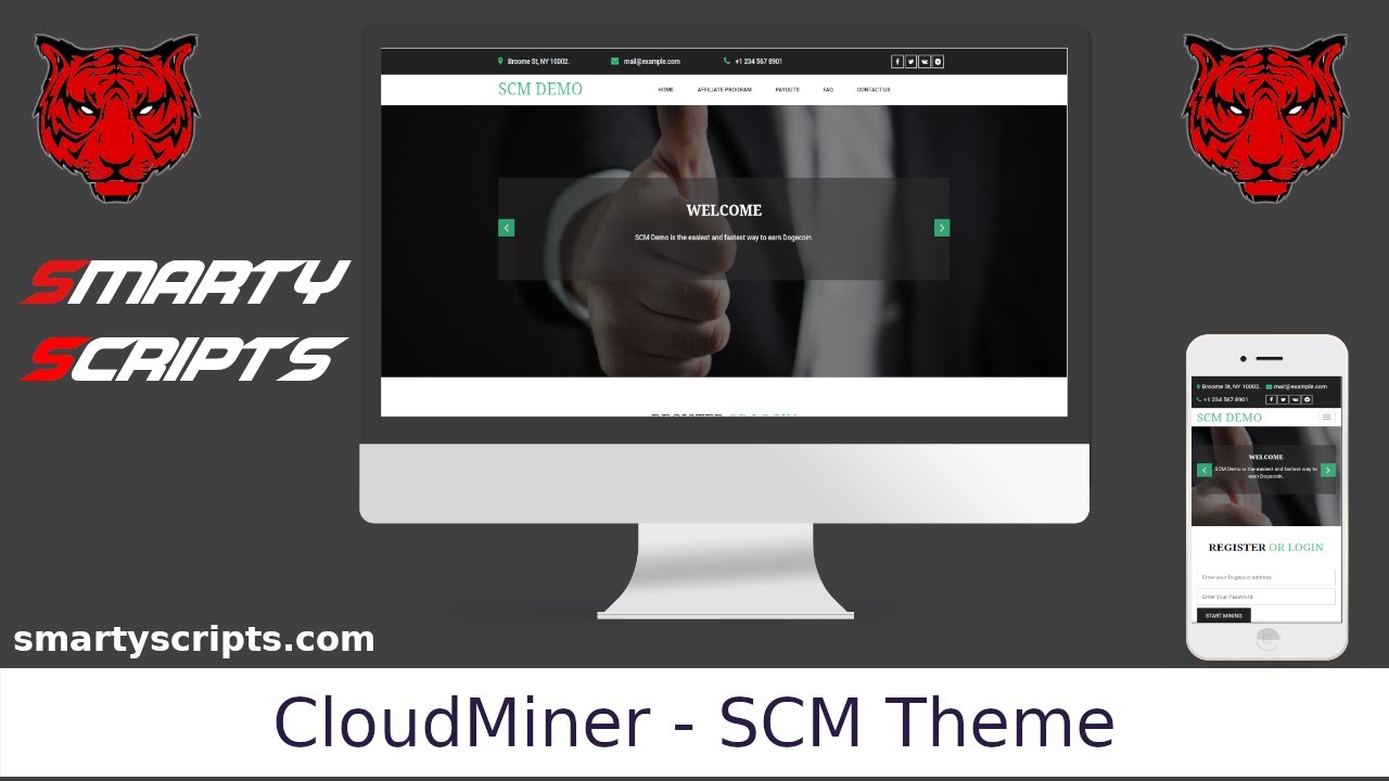 CloudMiner Theme for SCM Simple Cloud Mining Script - Smarty Scripts
