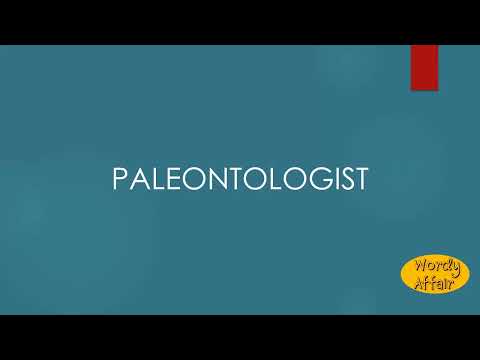 Paleontologist Meaning