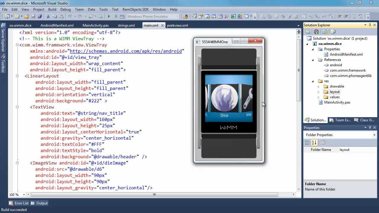 Wearable Android with Oxygene for Java