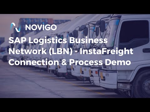 SAP Logistic Business Network (LBN) InstaFreight Connection Demo: Broadcast Tendering & Self Billing