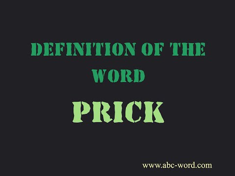 Definition of the word "Prick"