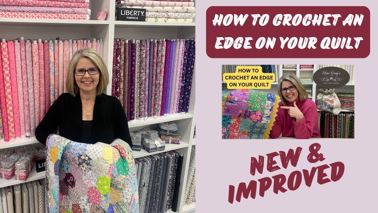How to Crochet an Edge on Your Quilt - New & Improved!!!