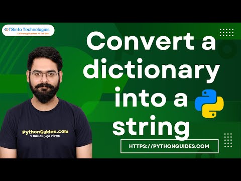 How to convert a dictionary into a string in Python | Python convert dictionary into a string