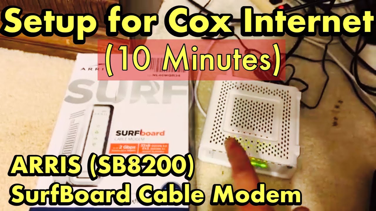 ARRIS (SB8200) Cable Modem: How to Setup/Install w/ Cox Internet (Took 10 minutes) (no need app)