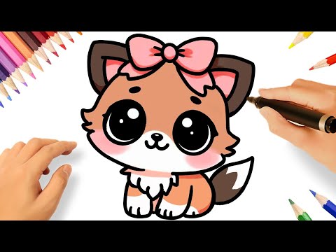 HOW TO DRAW A CUTE PUPPY DOG 🐶💗