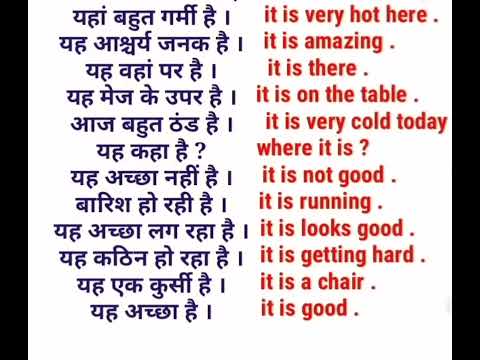 Daily use sentences#words meaning in Hindi#