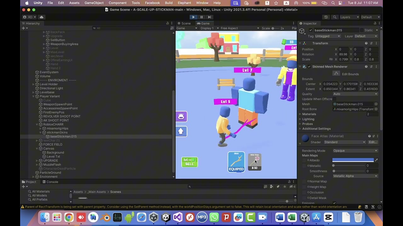 scale up unity source code