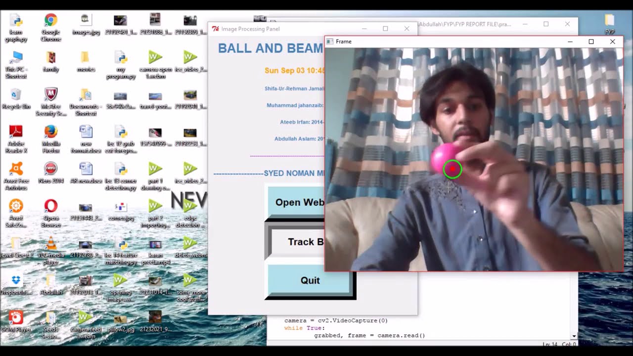 Ball Tracking Project using Open CV with Python Image Processing