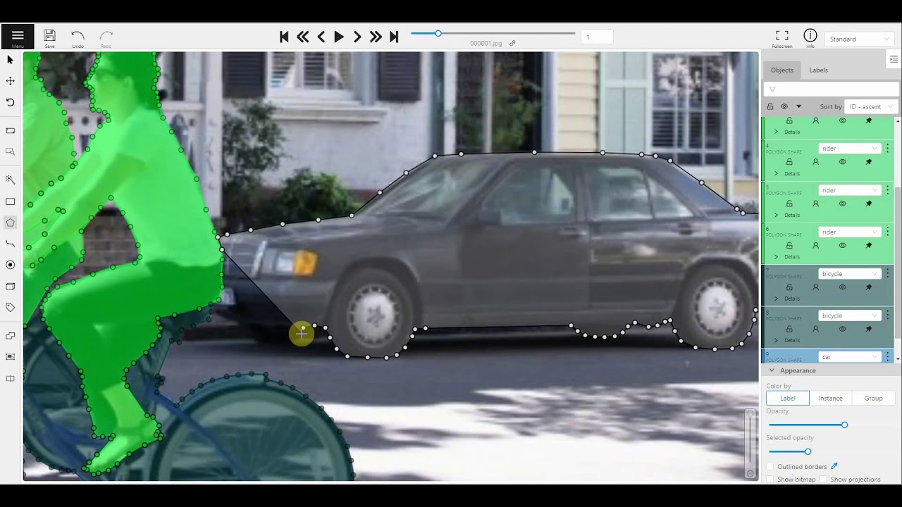 Polygon Annotation for Self-Driving Car