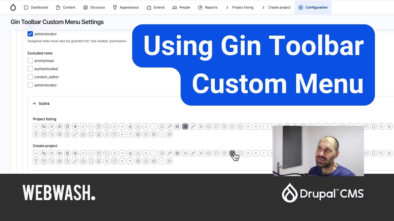 Using Gin Toolbar Custom Menu
