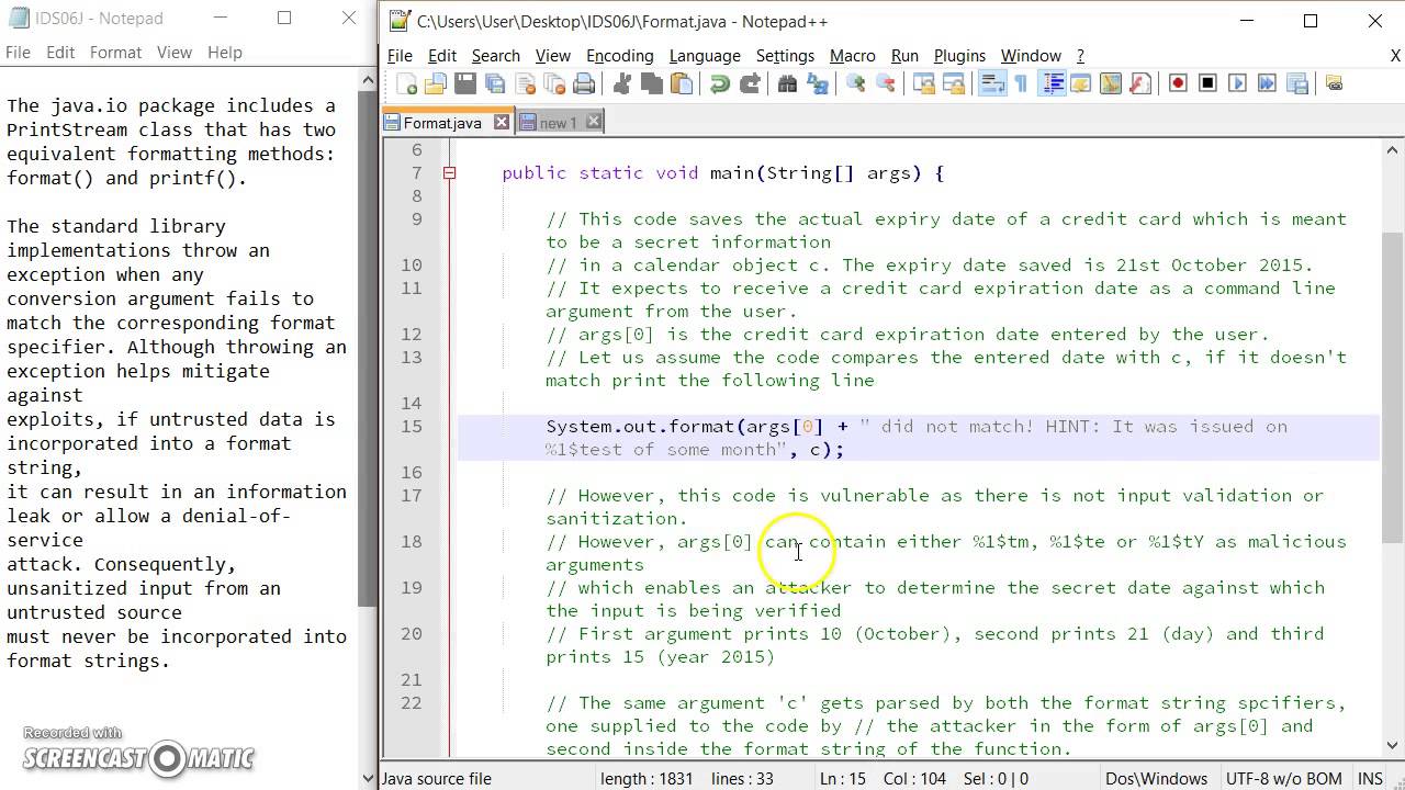 IIITD Secure Coding Java Rule: IDS06-J