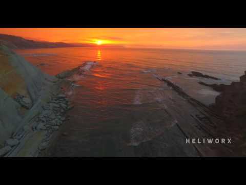 Zumaia Flysch - Air Drone Sunset