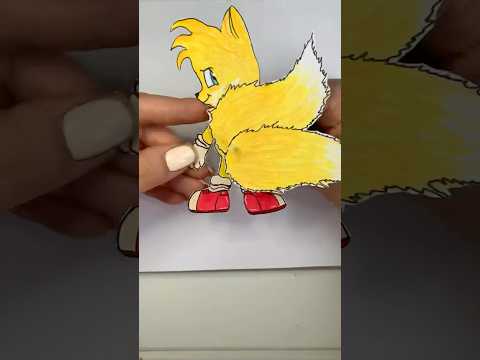 How I make Tails from Sonic3 which moves its tail. #art #shortsfeed #drawing #shorts #sonic