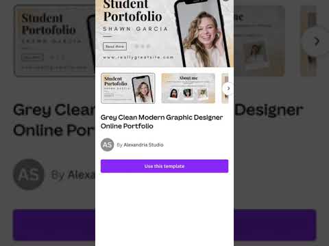 TOP 3 portfolio template in Canva #shorts