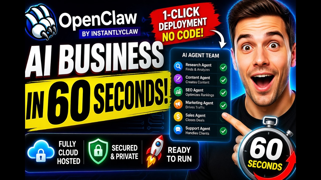 OpenClaw AI: Launch Your AI Agent Business in 60 Seconds! (No Coding)