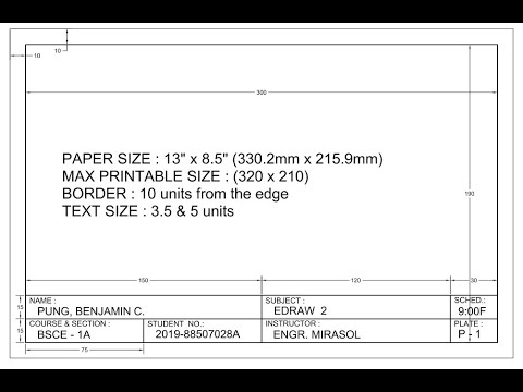 Plate 01 - Creating the Border Template (Long Bond Paper size)