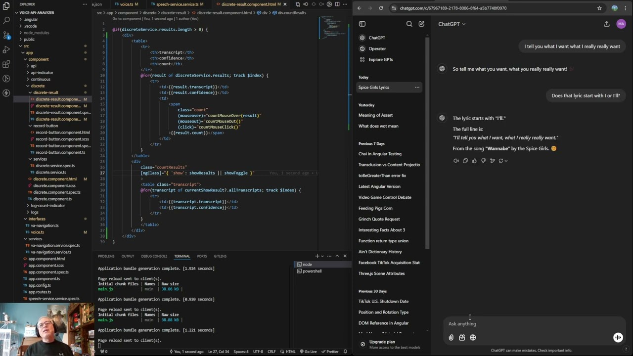 070 - Angular - Web API Speech Analyzer - Video Showing The Results