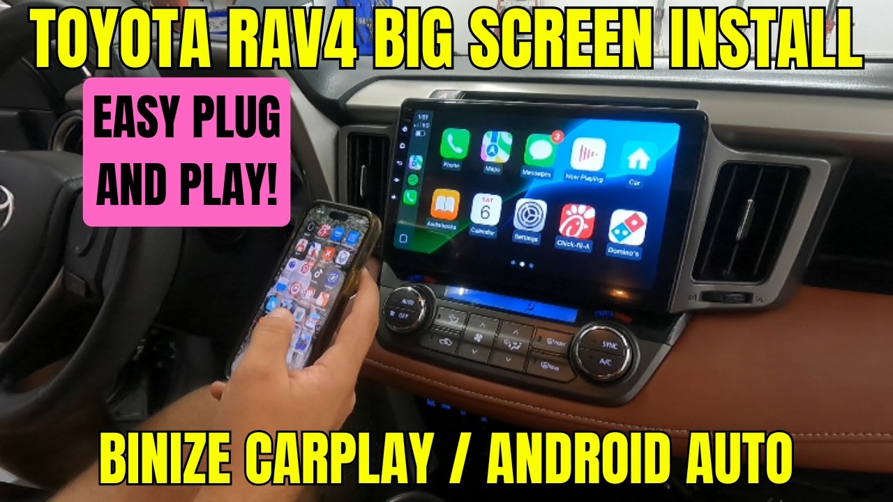 How to install a large screen radio in Toyota Rav4 with Carplay and Android Auto (Binize is easy!)