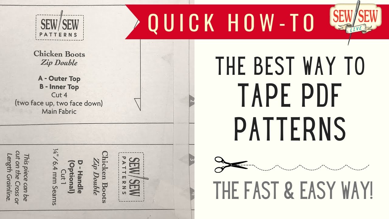 How To EASILY Tape PDF Patterns by Sew Sew Live