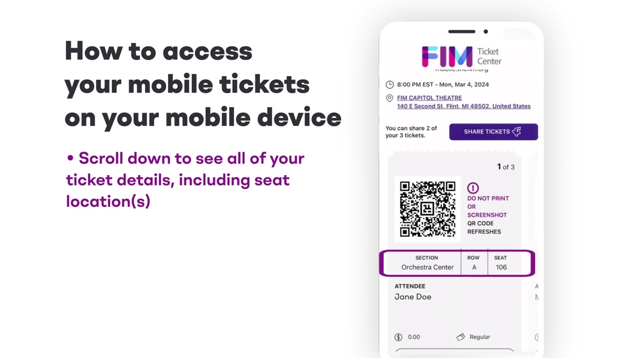 FIM Mobile Tickets Walk Through