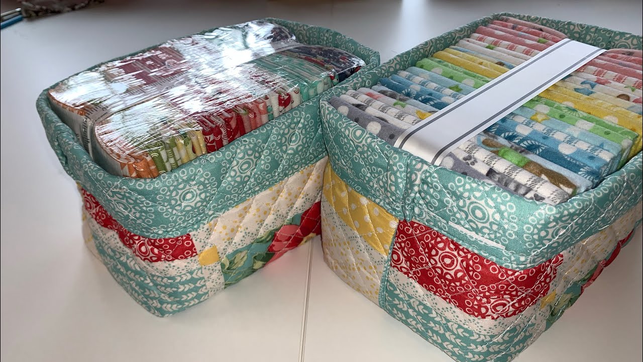 How to Make Fabric Storage Baskets out of Pioneer Women Plate Mats!