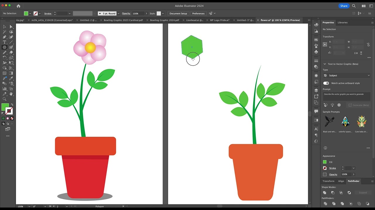 Flower Pot Adobe Illustrator Tutorial