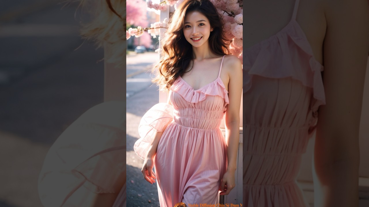 AI Stable Diffusion: Transforming Fashion and Flowers with a Beautiful Girl #ai #youtube #shortsart