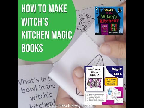 What's in the Witch's Kitchen Magic Book Craft - Kids Club English