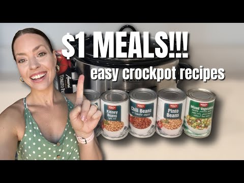 $1 MEALS!!! Easy Healthy and Affordable Crockpot Meals | Dirt Cheap Crockpot Meals to Save Money!