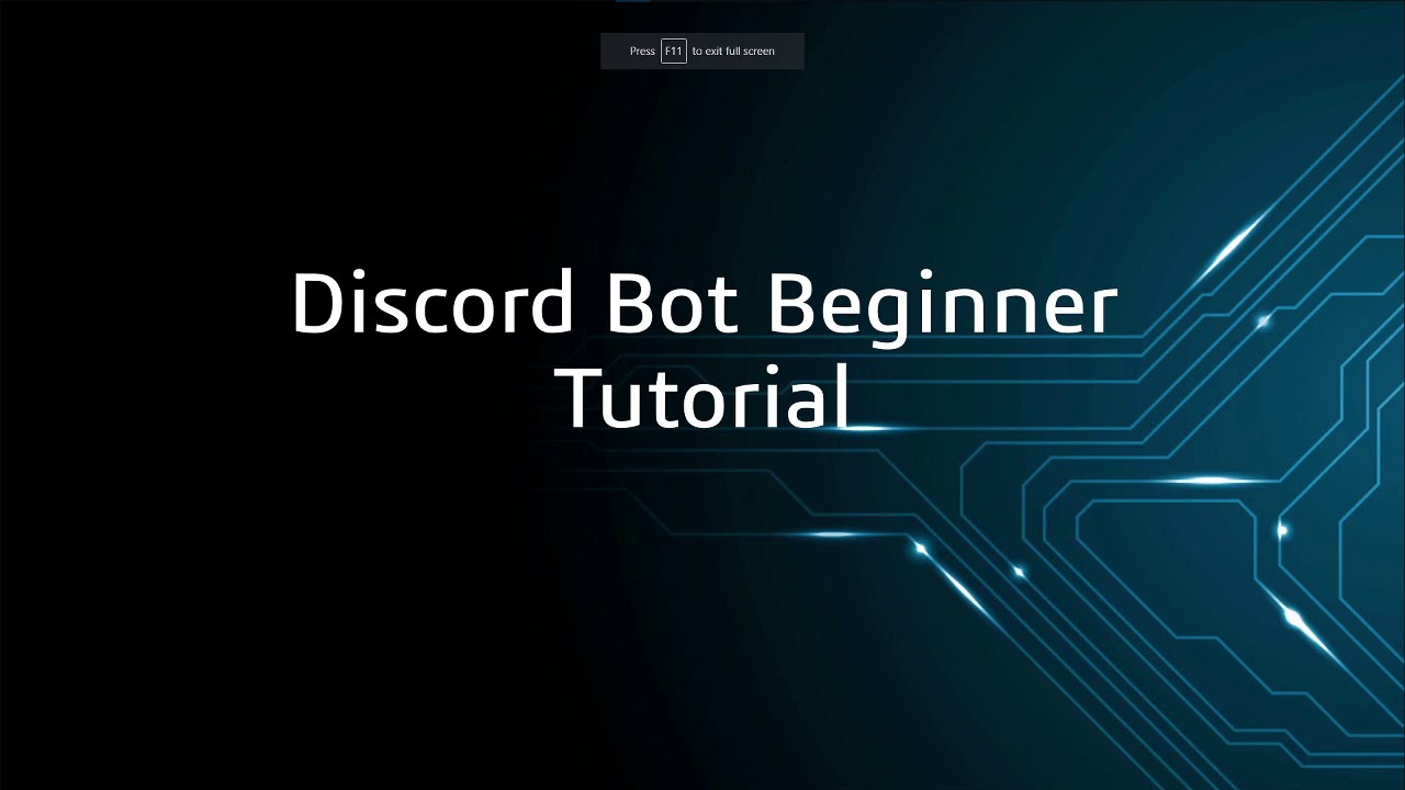 (Python) Discord Bot Tutorial Part 1: Setup