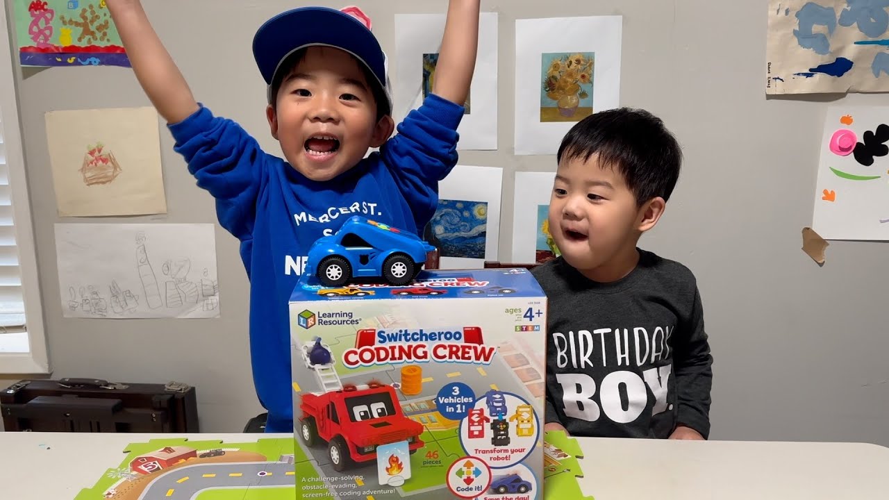 Epic Switcheroo Showdown: Two Brothers Battle with Coding Crew Toy!