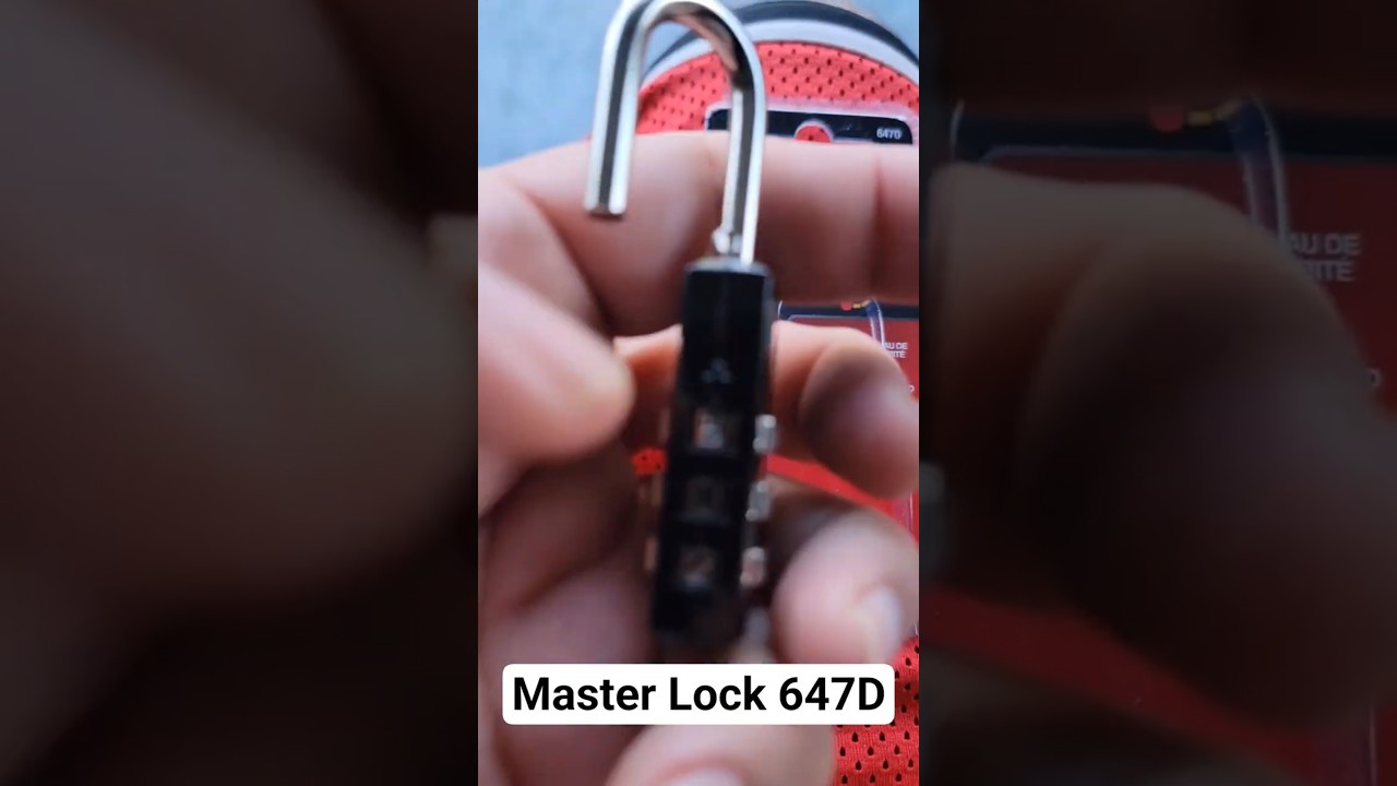 Master Lock 647D (3-Digit Resettable): Tricky But Works If You Push Hard. Great for travel, gym