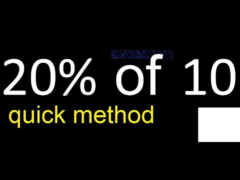 20% de 10 , percentage of a number . 20 percent of 10 . procedure