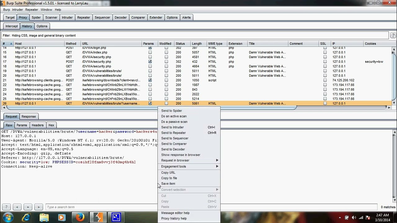 Brute Force Attack on DVWA: Step-by-Step Tutorial