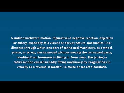 what is the meaning of backlash