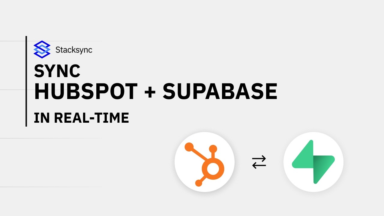 Hubstpot + Supabase: Query Your CRM Data with SQL in 5 Minutes