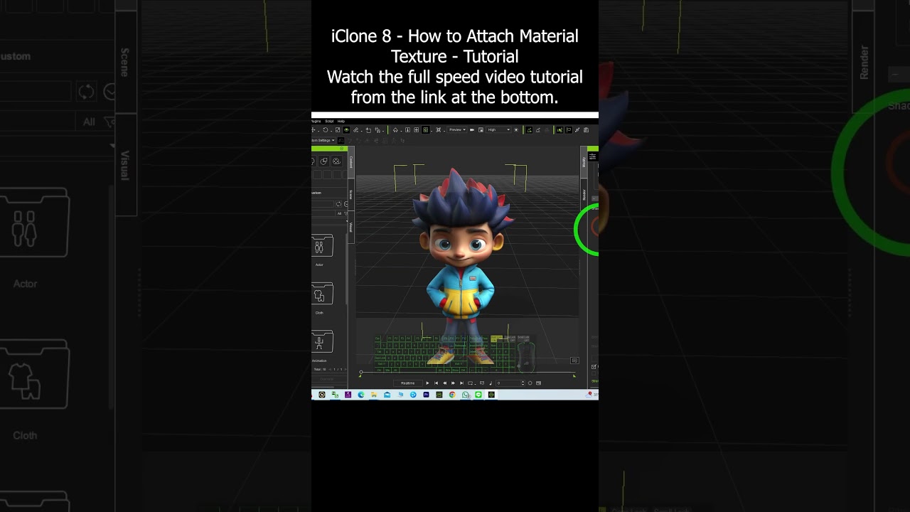 iClone 8 - How to Attach Material Texture - Tutorial #iclone #material #texture #tutorial