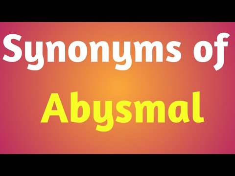 synonym of abysmal । meaning of abysmal । antonym and synonym in english ।