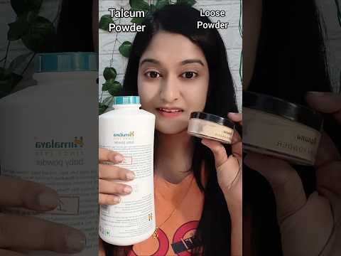 loose powder vs talcum powder😱🤯#shorts #youtubeshorts#makeup #viral
