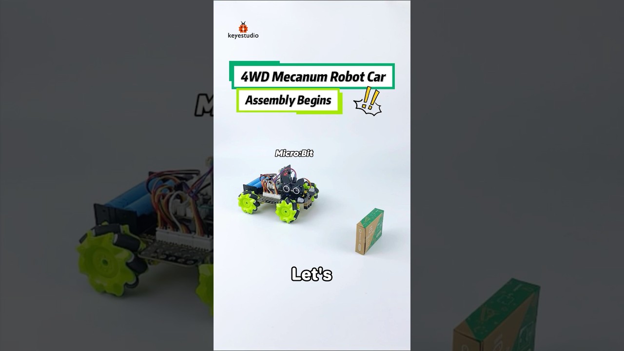 🐞Let’s Assemble the Coolest Smart Robot Car with micro:bit!🚗#shorts #keyestudio #microbit #diy