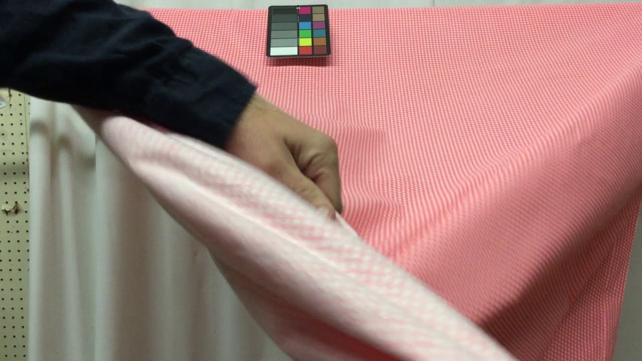 Orange Gingham vinyl table cloth fabric