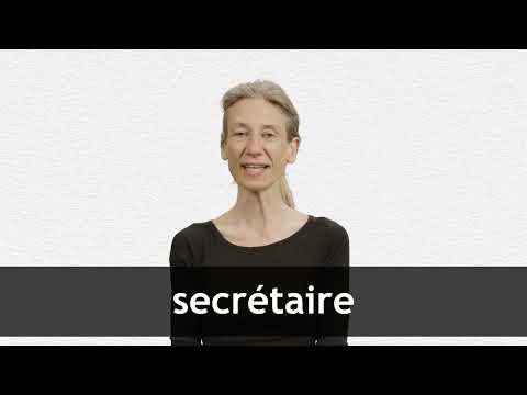 English Translation of “SECRÉTAIRE” | Collins French-English Dictionary