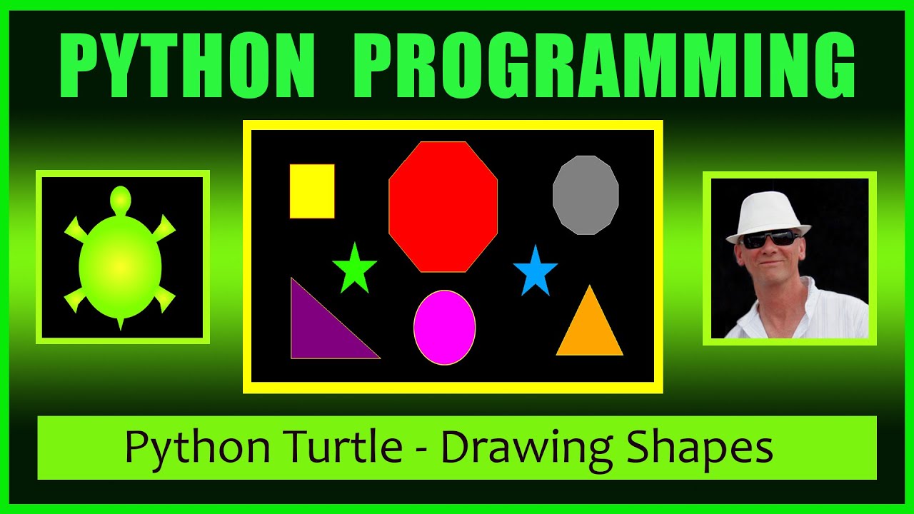 Python Turtle Graphics Drawing and Filling Shapes - Python Beginners Tutorial Learn Python Fast