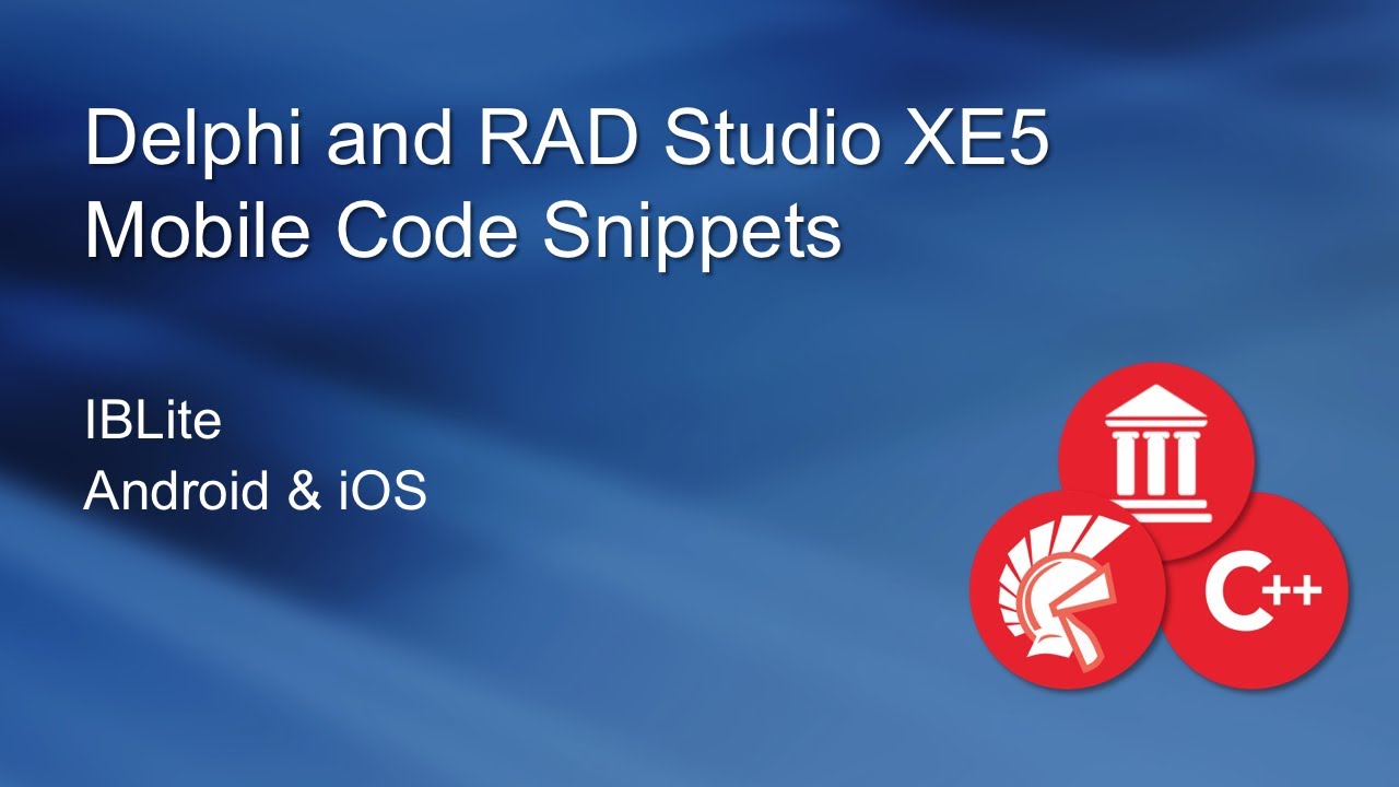 Mobile IBLite with Delphi XE5